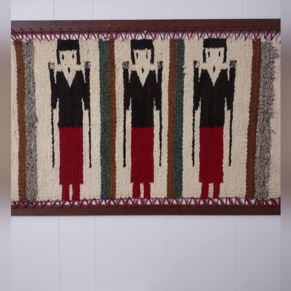Wall Decor | Vintage Navajo Native American Rugwall Hanging Yei Figures ...
